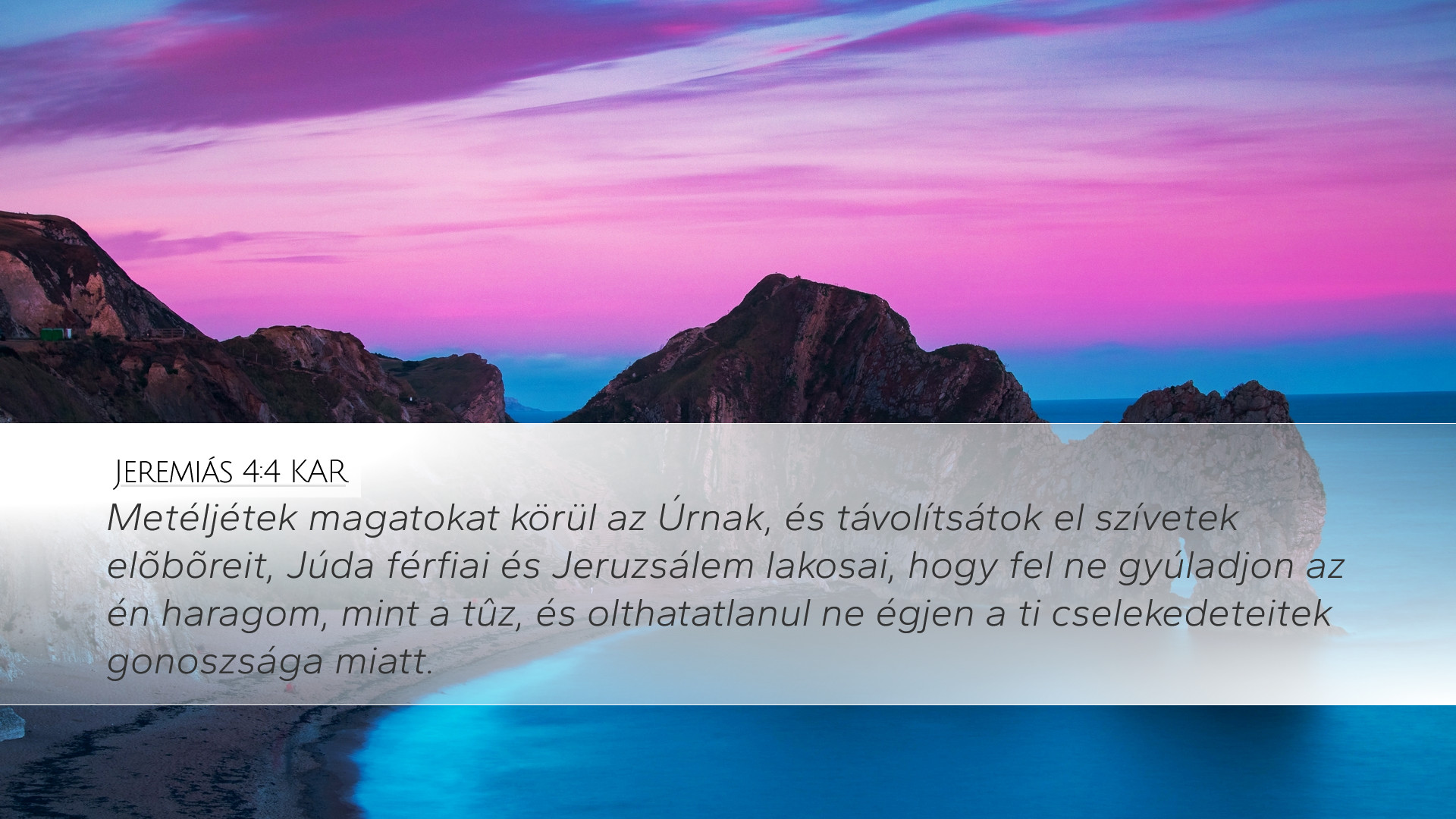Jeremiás 4:4 KAR Desktop Wallpaper - Metéljétek magatokat körül az ...