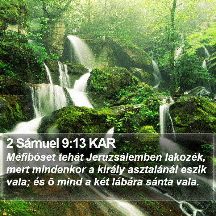 2 Sámuel 9 Bible Images - 2 Sámuel Chapter 9 KAR Bible Verse Pictures