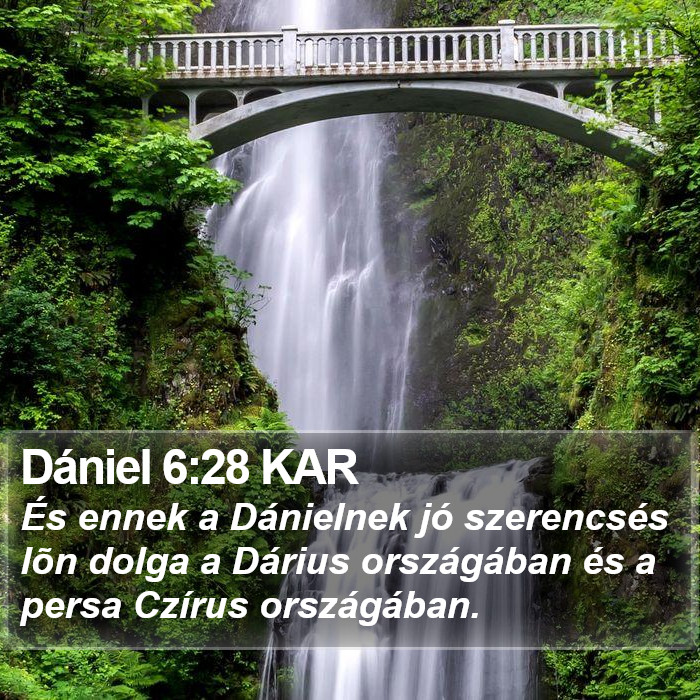 Dániel 6 Bible Images - Dániel Chapter 6 KAR Bible Verse Pictures