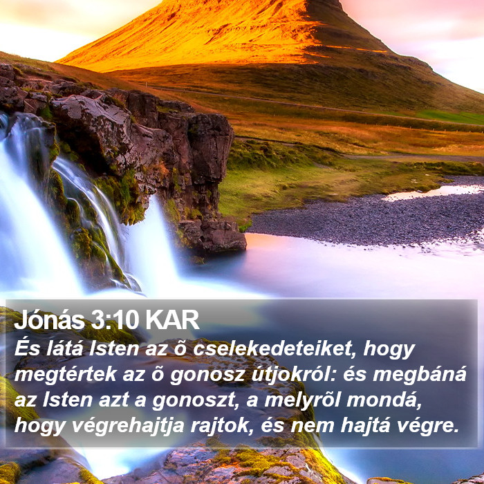 Jónás 3 Bible Images - Jónás Chapter 3 KAR Bible Verse Pictures
